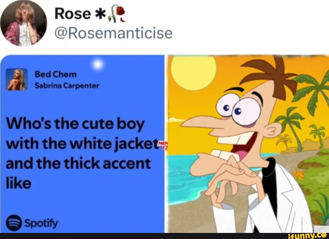 Rose @Rosemanticise Bed Chem Sabrina Carpenter Who's the cute boy with ...