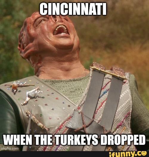 Remember this day... - CINCINNATI WHEN THE TURKEYS DROPPED - )