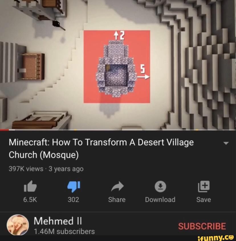 Te Minecraft: How To Transform A Desert Village Church (Mosque) 397K ...