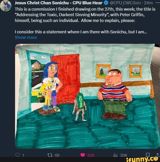 Jesus Christ Chan Sonichu - CPU Blue Hear This is a commission finished ...