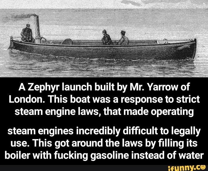 A Zephyr launch built by Mr. Yarrow of London. This boat was a response ...