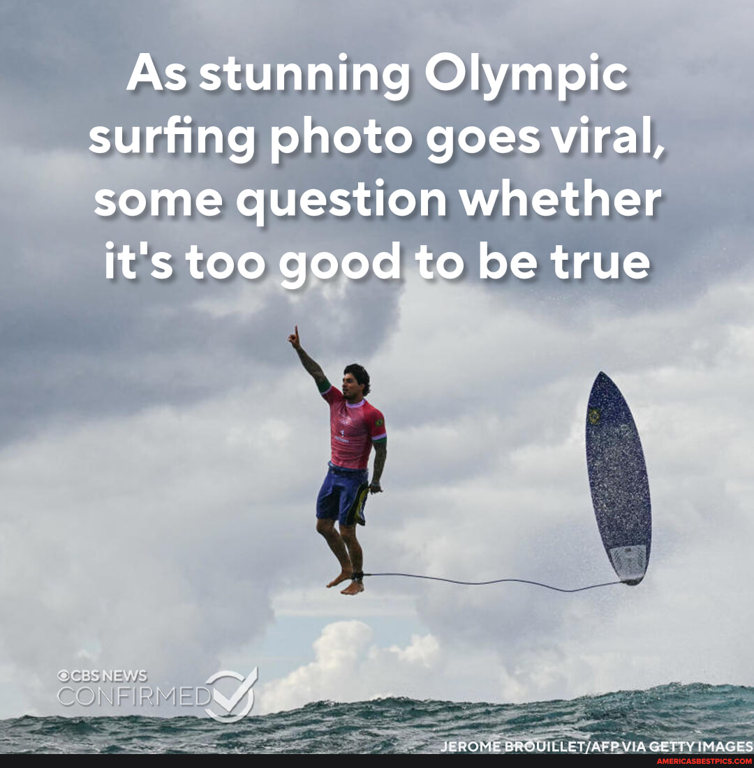 As stunning Olympic surfing photo goes viral, some question whether it ...