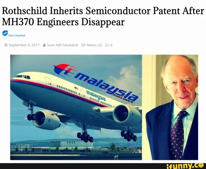 Rothschild Inherits Semiconductor Patent After MH370 Engineers ...