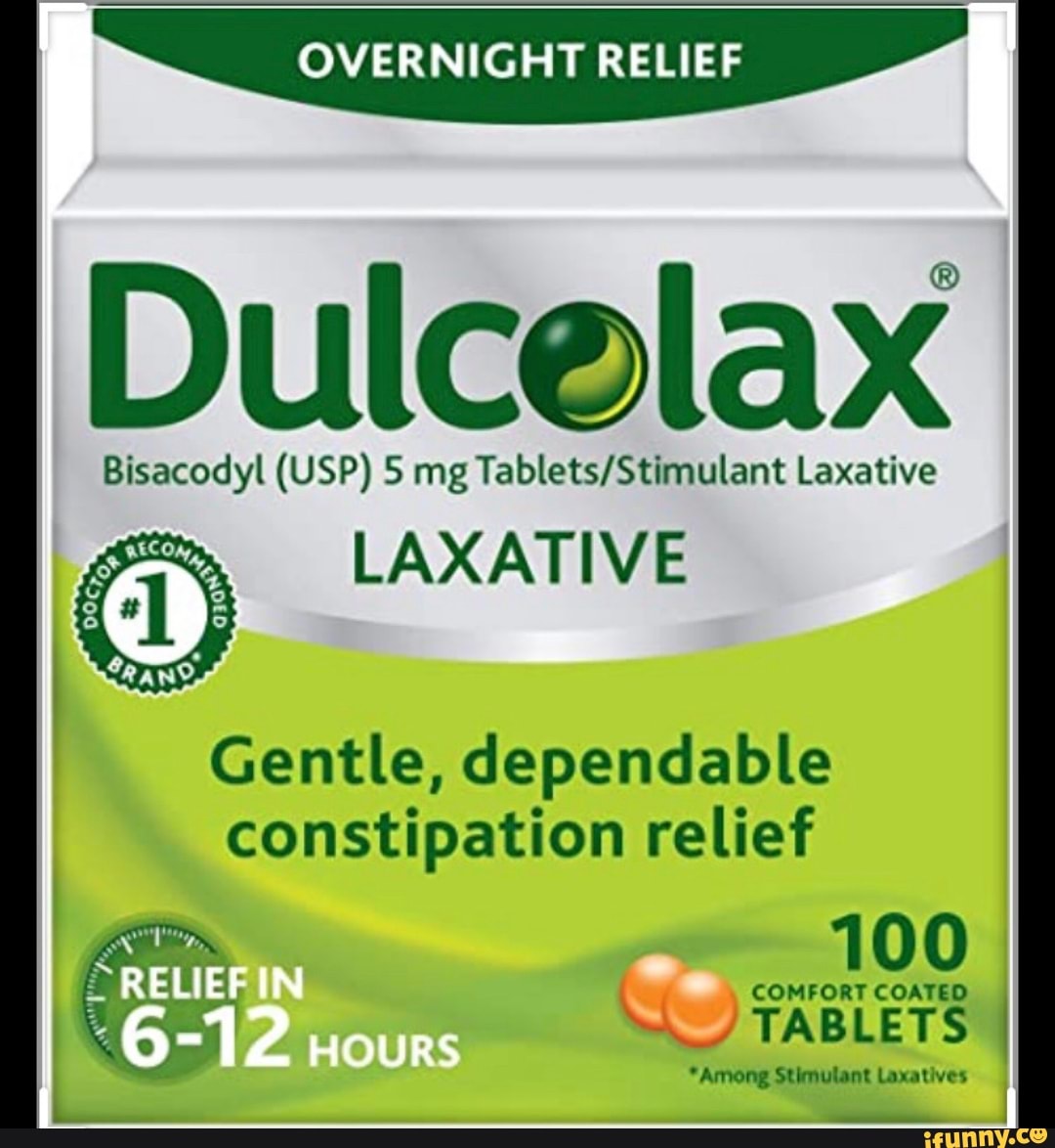 OVERNIGHT RELIEF Dulcelax Bisacodyl (USP) 5 mg Tablets/Stimulant ...