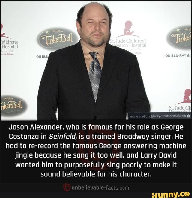 Jason Alexander, who is famous for his role as George Costanza in ...