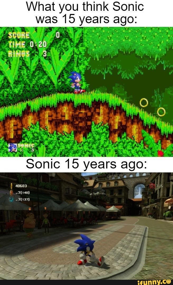 What you think Sonic was 15 years ago: SCORE ines Sonic 15 years ago ...