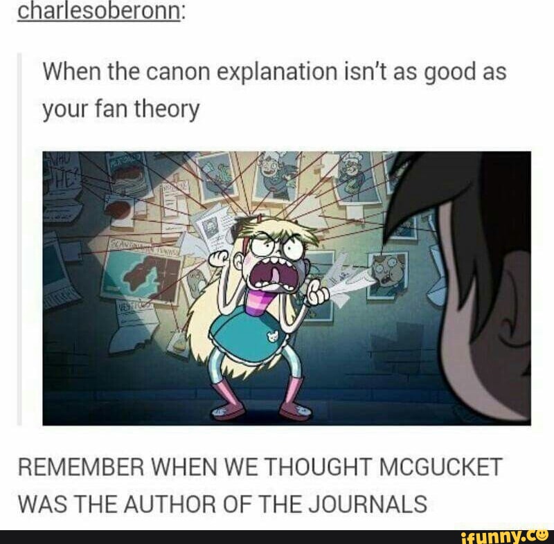 Cnarlesoberonn: When the canon explanation isn't as good as your fan ...