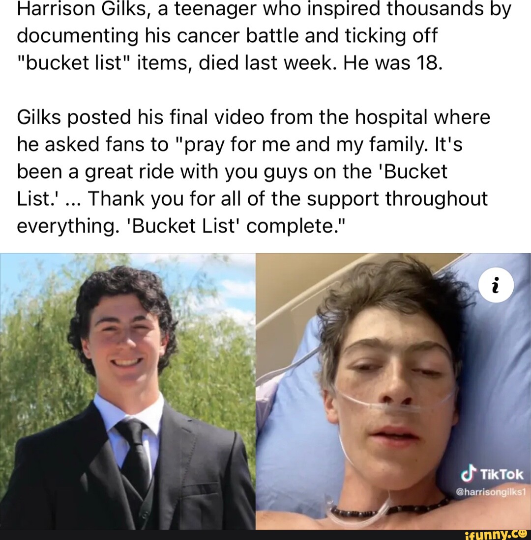Harrison Gilks, a teenager who inspired thousands by documenting his ...