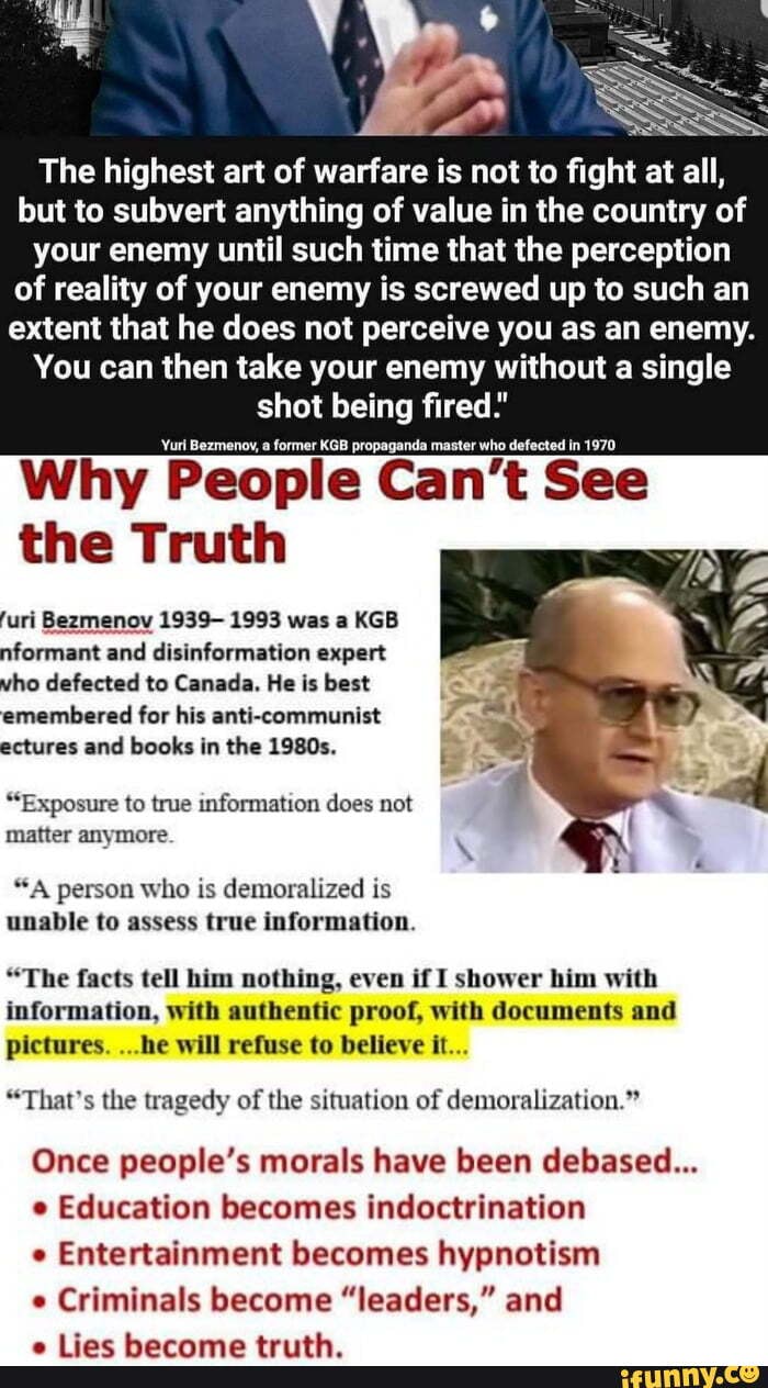 Yuri_bezmenov memes. Best Collection of funny Yuri_bezmenov pictures on ...