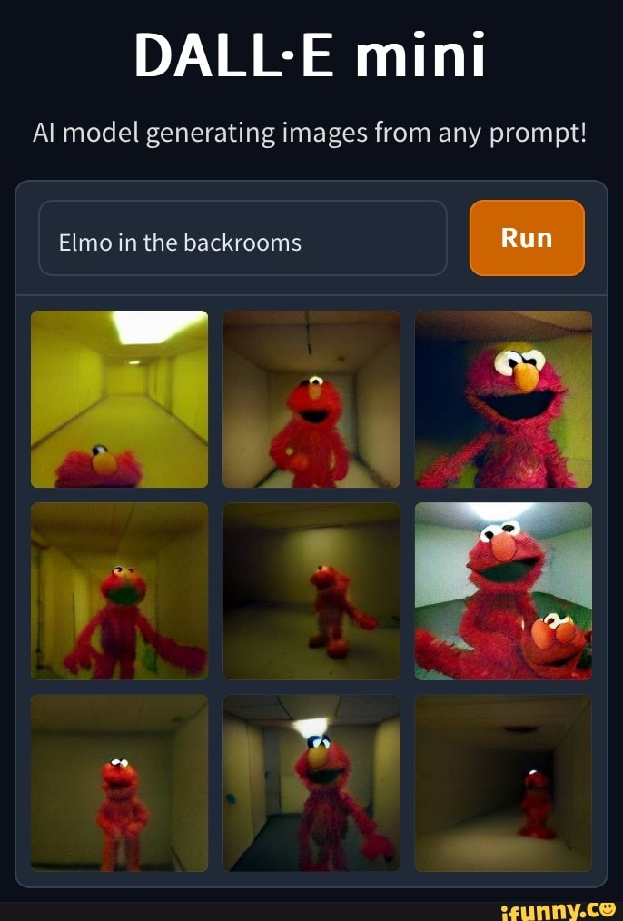 DALL-E mini Al model generating images from any prompt! Run Elmo in the ...