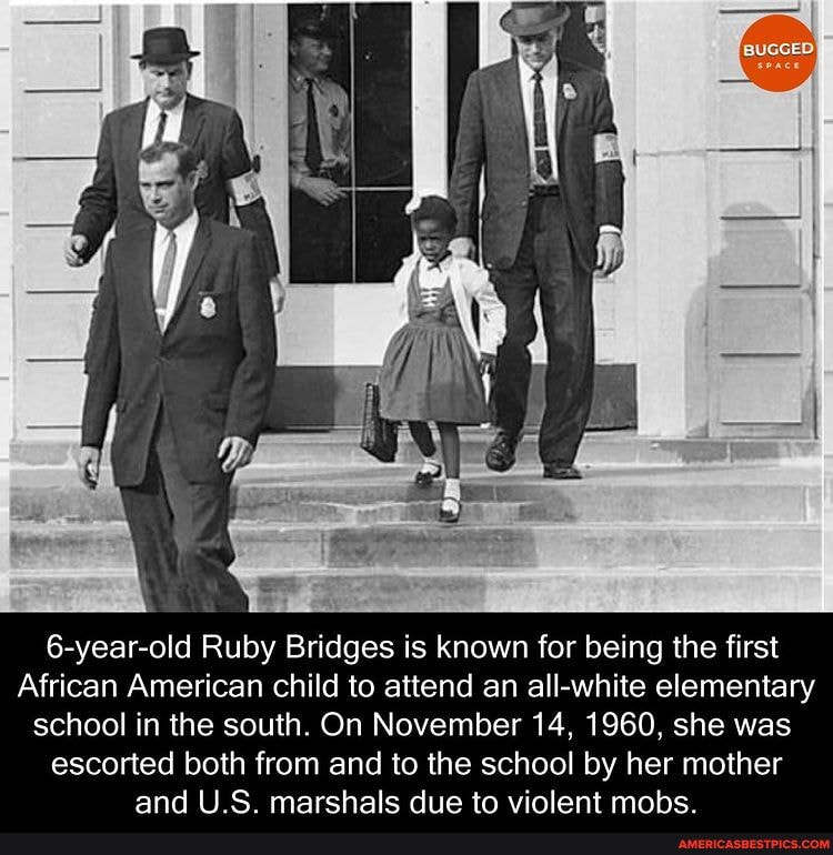 6-year-old Ruby Bridges is known for being the first African American ...