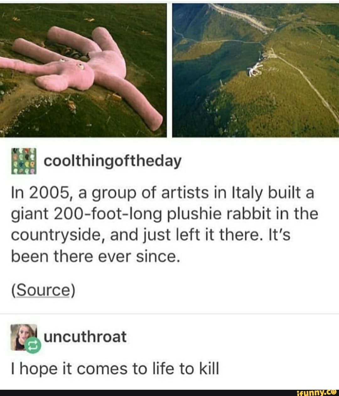 In 2005, a group of artists in Italy built a giant 200-foot-long ...