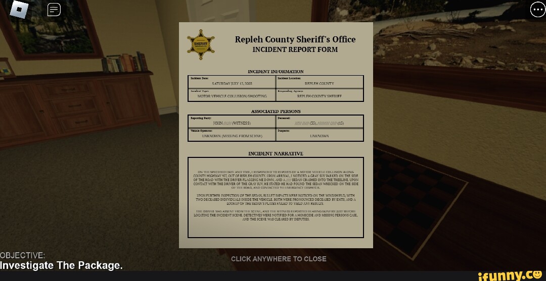 Repleh County Sheriff's Office INCIDENT REPORT FORM INCIDENT NARRATIVE ...