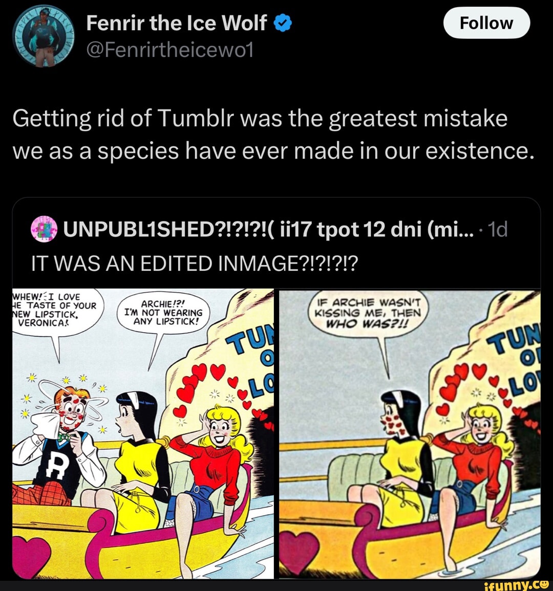 Follow Fenrir the Ice Wolf @Fenrirtheicewot Getting rid of Tumblr was ...