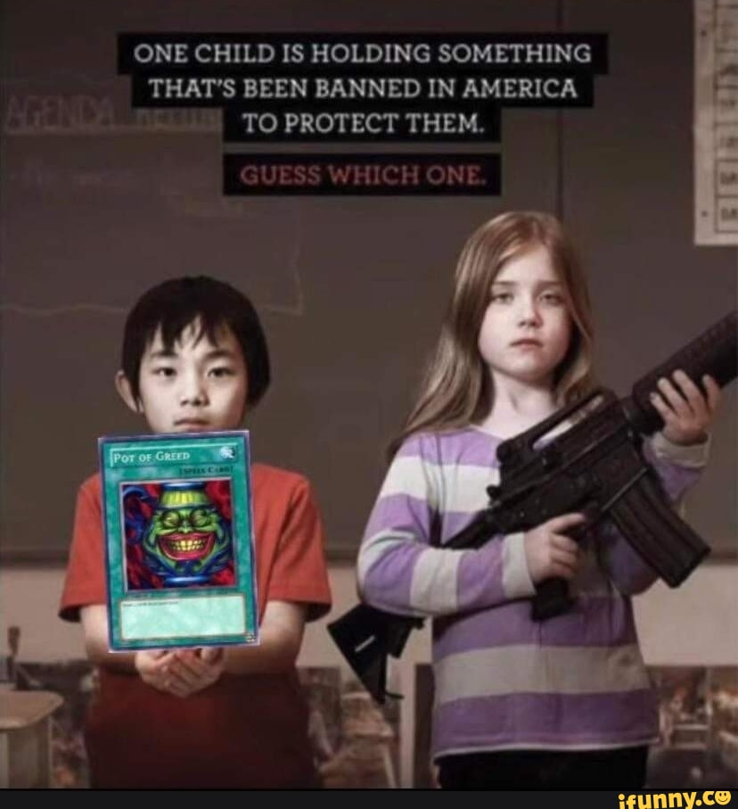 ONE CHILD IS HOLDING SOMETHING THAT'S BEEN BANNED IN AMERICA TO PROTECT ...