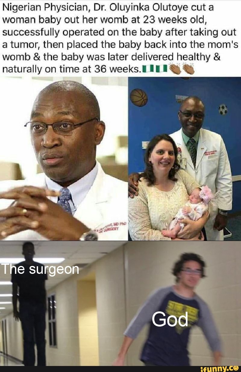Nigerian Physician, Dr. Oluyinka Olutoye cut a woman baby out her womb ...