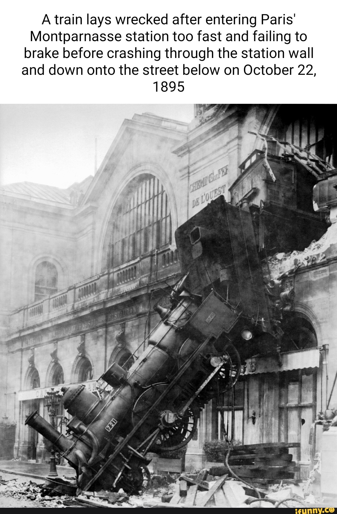 A train lays wrecked after entering Paris' Montparnasse station too ...