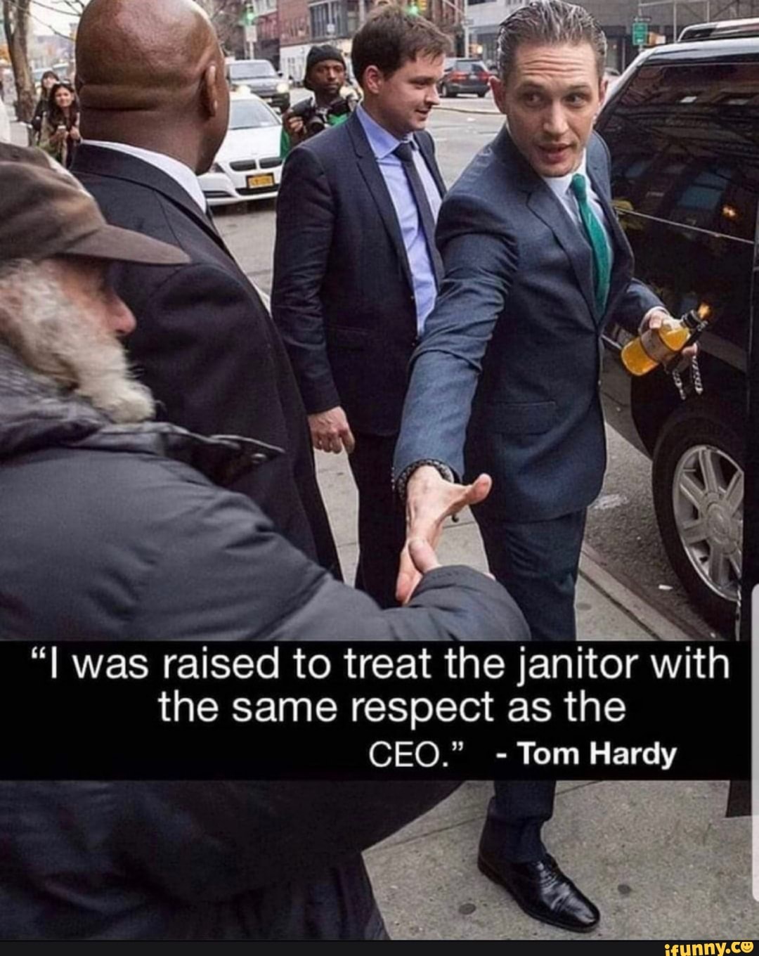 At "I was raised to treat the janitor with the same respect as the CEO ...