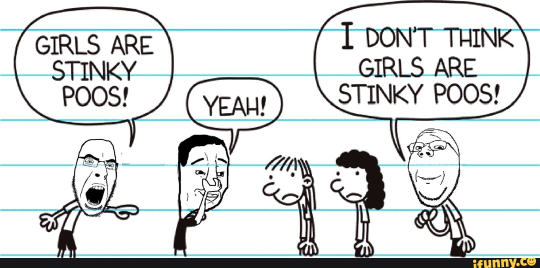 DON'T THINK GIRLS ARE STINKY POOS! GIRLS ARE POO - iFunny