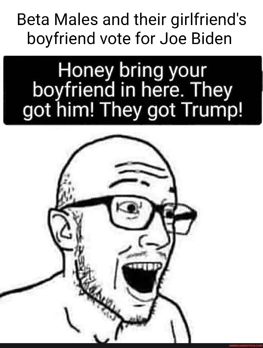 Beta Males and their girlfriend's boyfriend vote for Joe Biden Honey ...