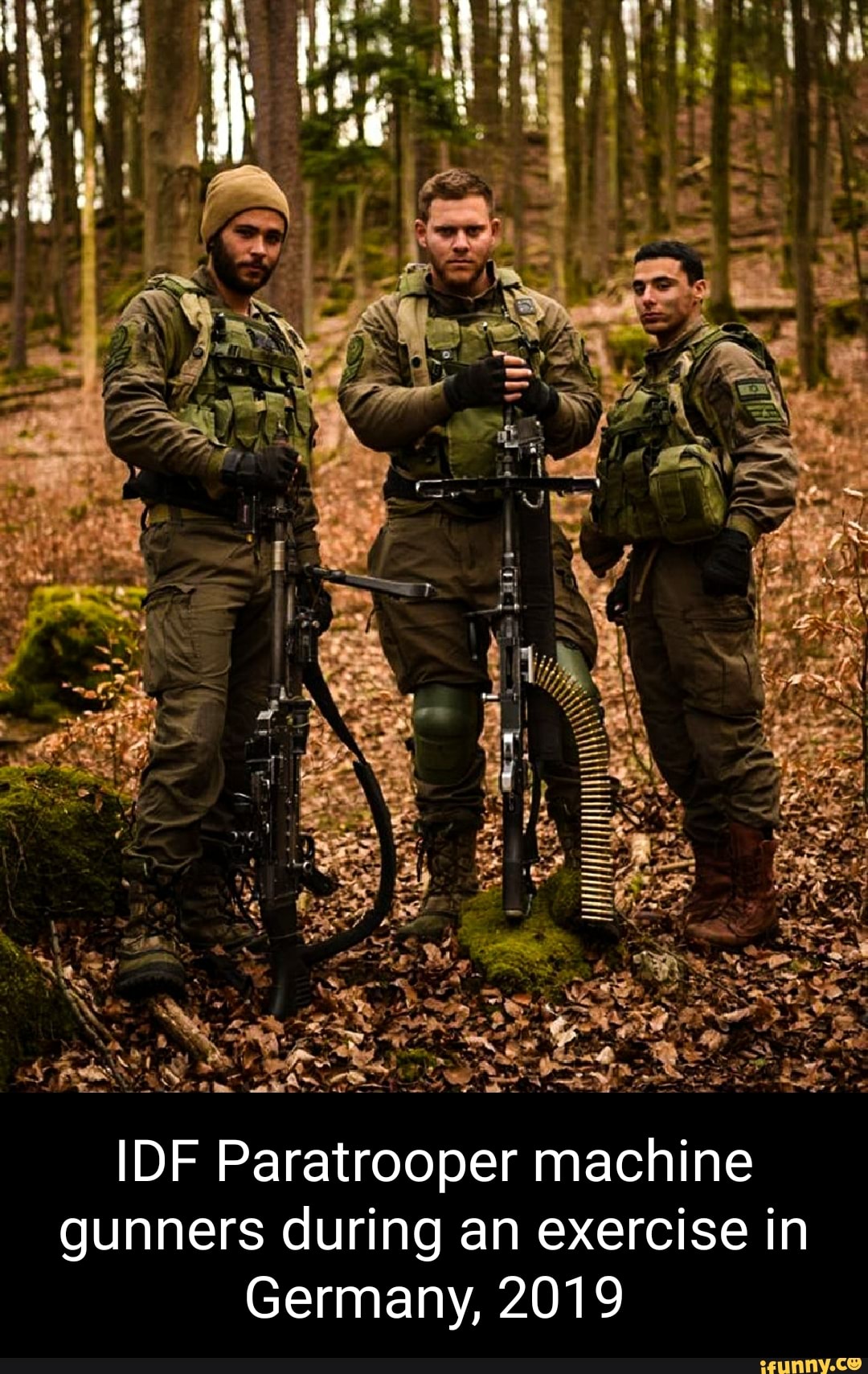 IDF Paratrooper machine gunners during an exercise in Germany, 2019 ...