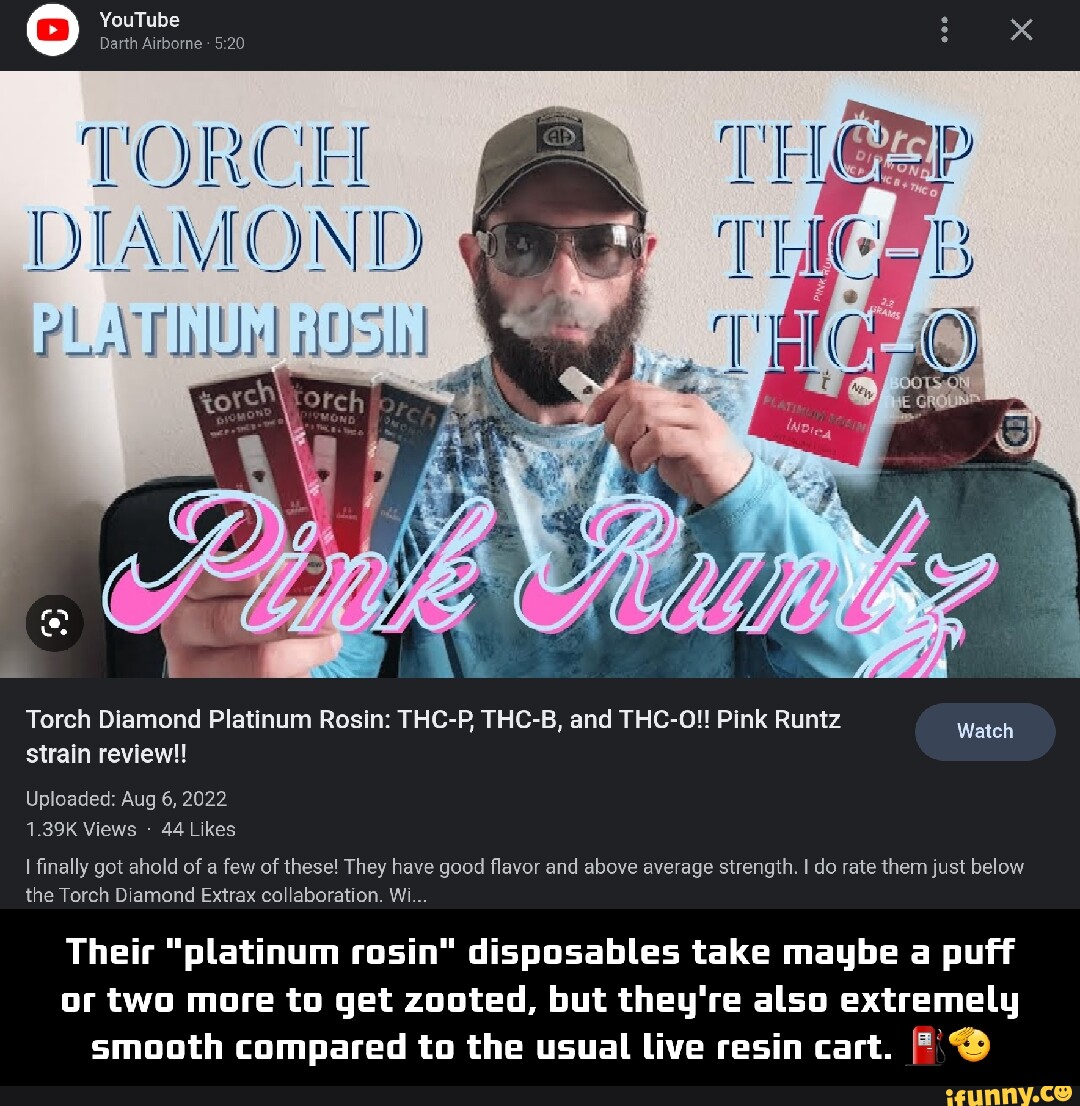 YouTube x TH TORCH DIAMOND ch Torch Diamond Platinum Rosin: THC-P, THC ...