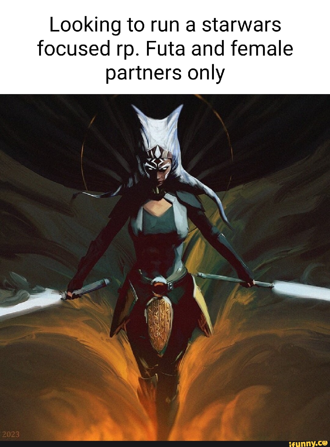 Looking to run a starwars focused rp. Futa and female partners only - iFunny