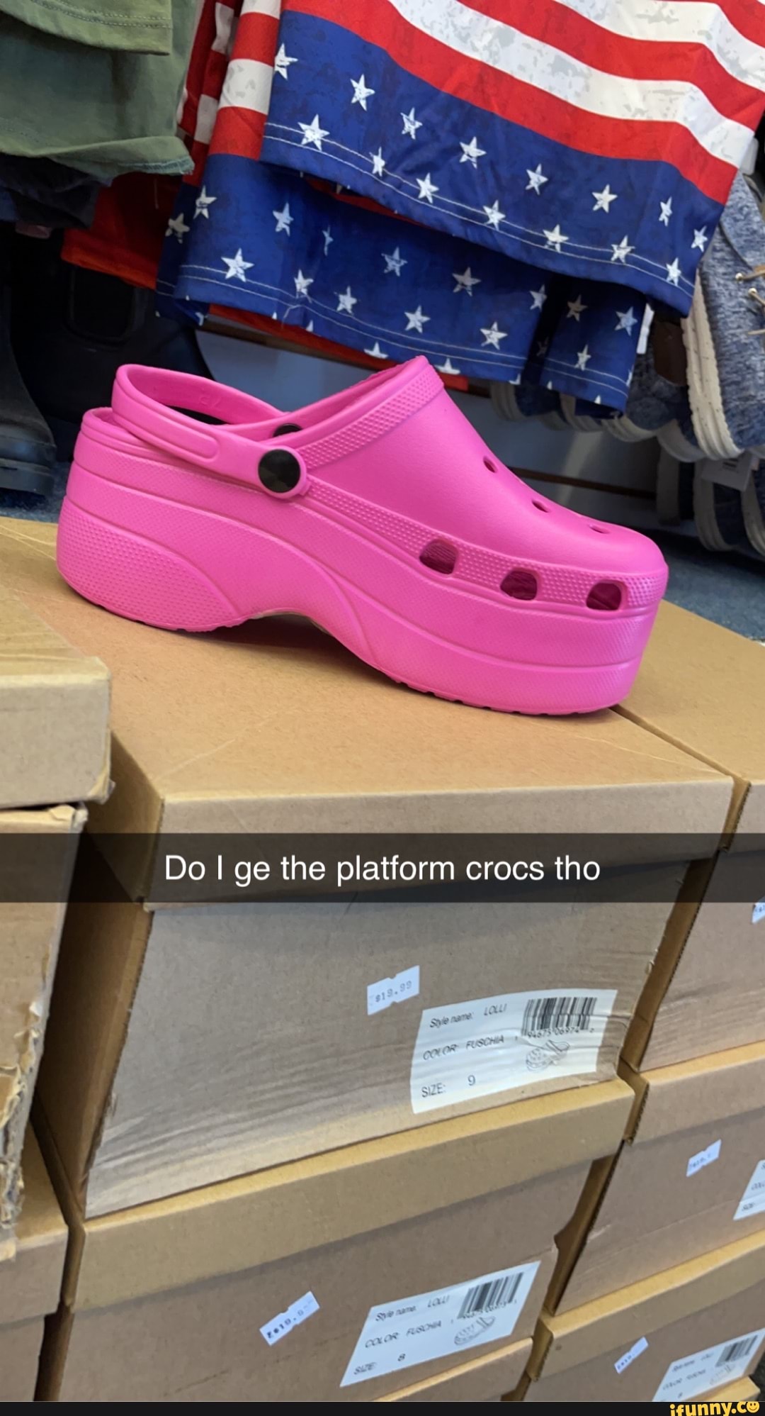 Do I ge the platform crocs tho - iFunny