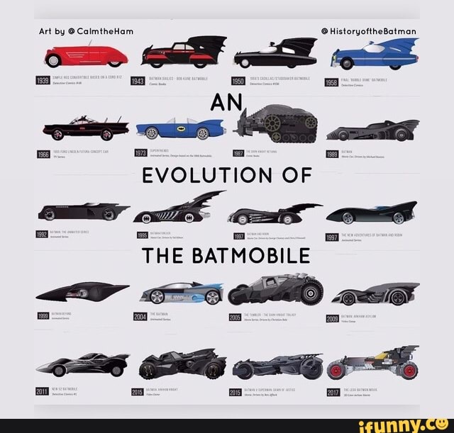 "EVOLUTION OF THE BATMOBILE - iFunny