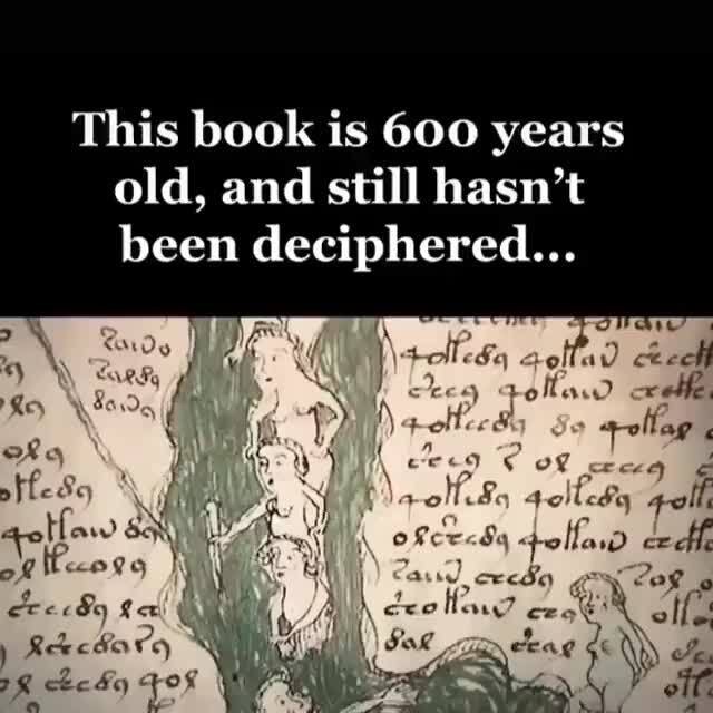 This book is 600 years old, and still hasn't been deciphered... - iFunny :)