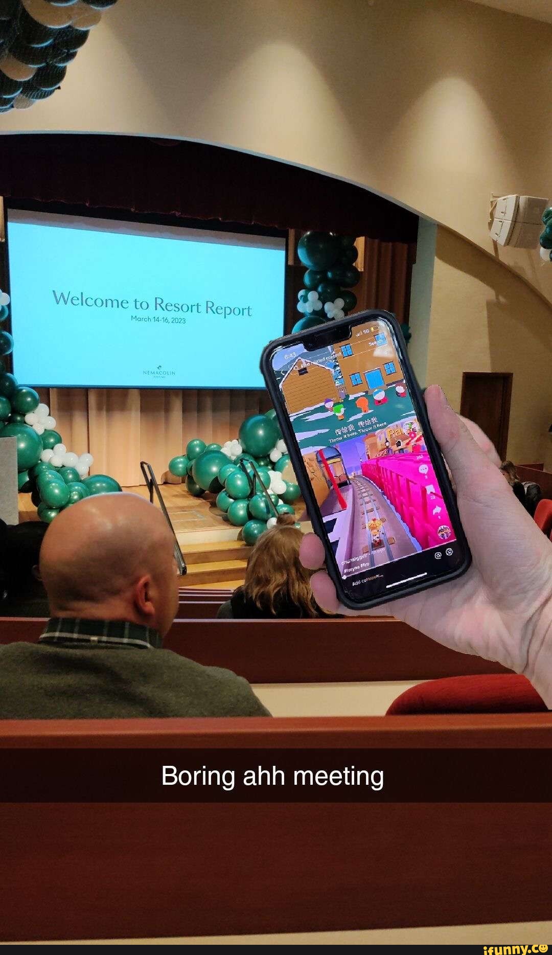 Welcome to Resort Repare Boring ahh meeting - iFunny