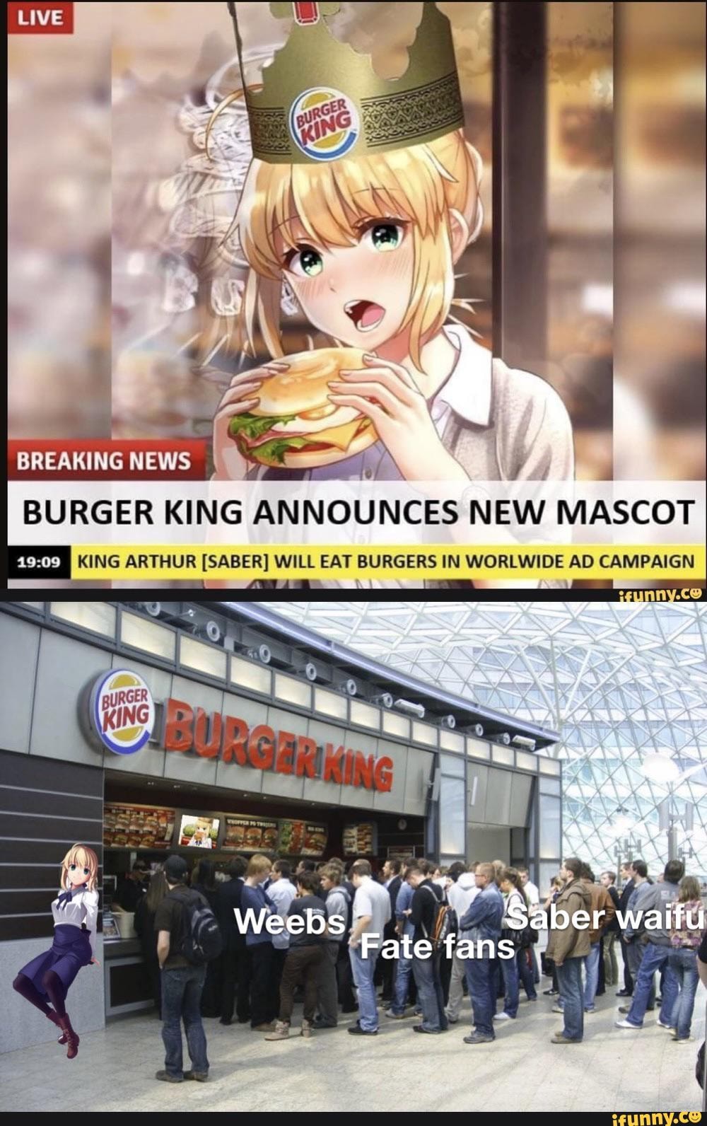 LIVE BREAKING NEW BURGER KING ANNOUNCES NEW MASCOT I KING ARTHUR [SABER ...