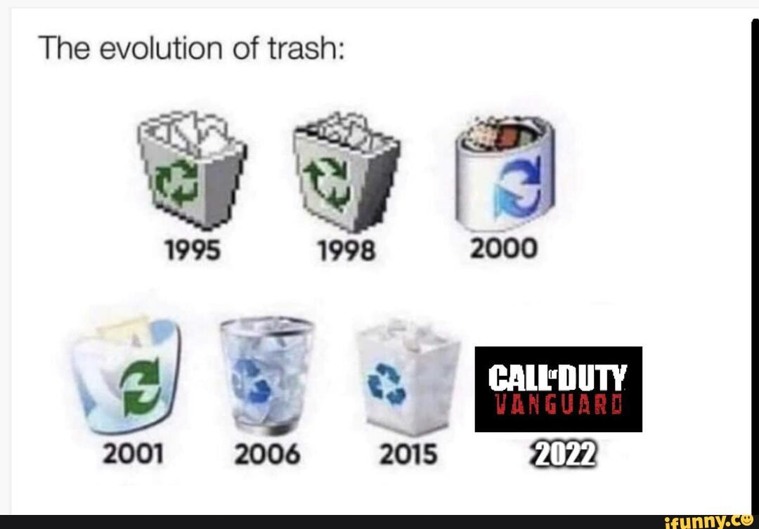 The evolution of trash: 1995 1998 2000 Gee pe 2022) 2006 - iFunny