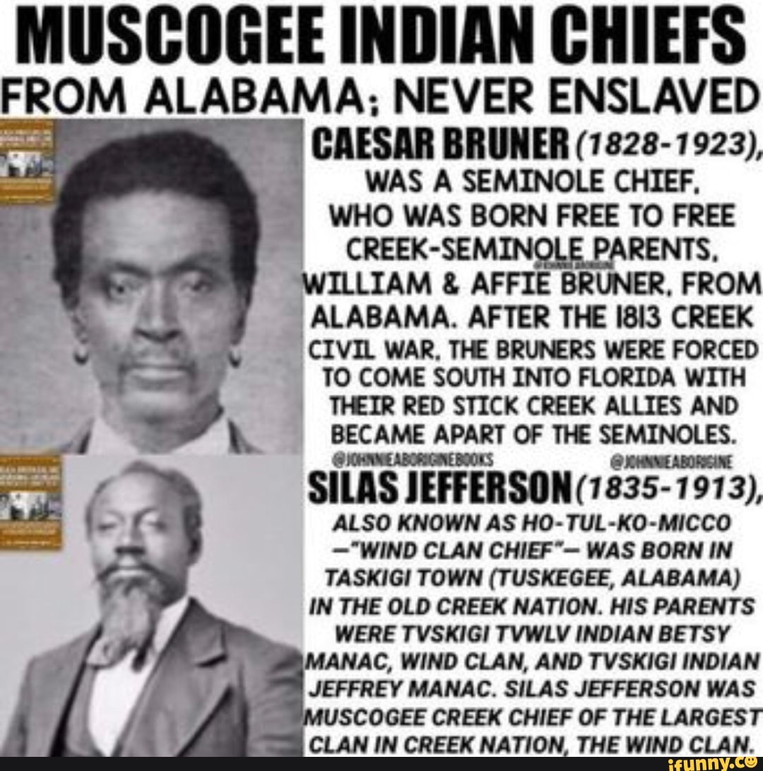 COGEEI FROM ALABAMA; NEVER ENSLAVED CHIERS CAESAR BRUNER (1828-1923 ...