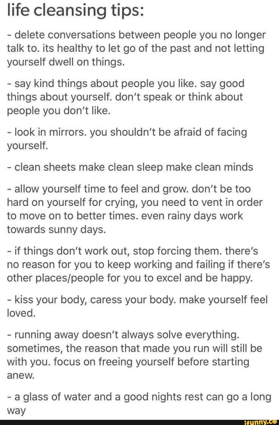 Life cleansing tips: delete conversations between people you no longer ...
