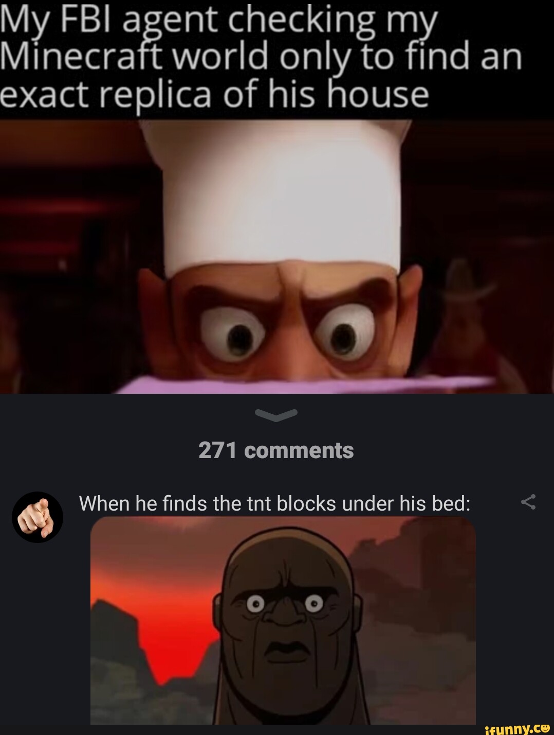 My FBI agent checking my Minecratt world only to find an exact replica ...