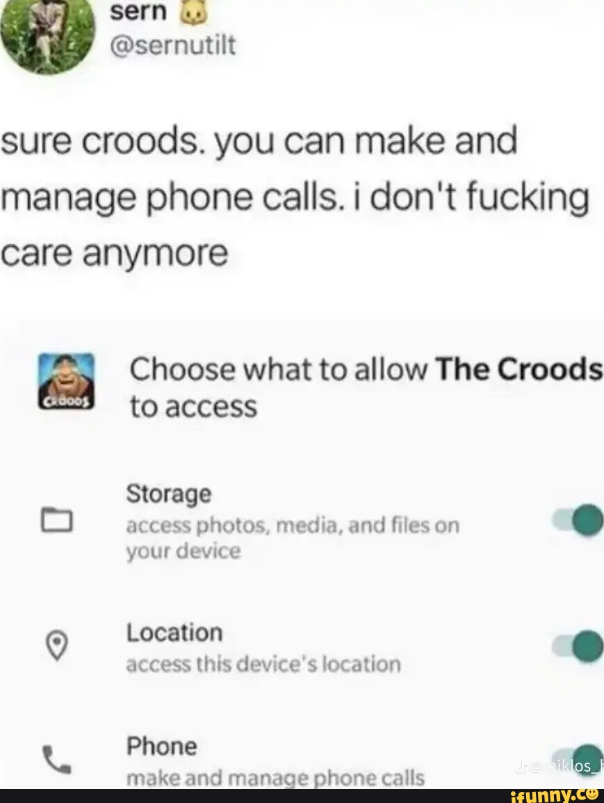 Sern @sernutilt sure croods. you can make and manage phone calls. i don ...