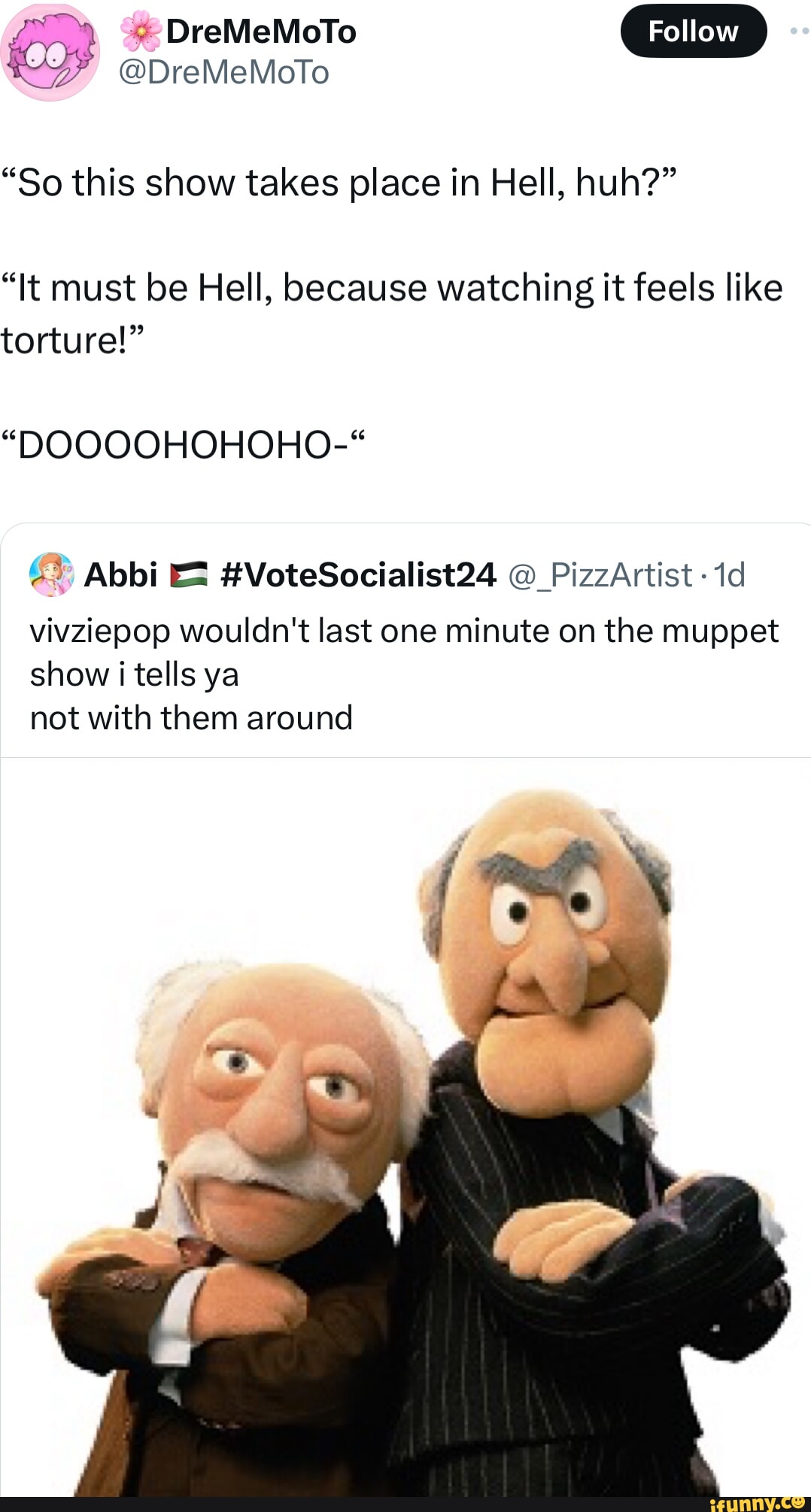 Follow "So this show takes place in Hell, huh?" "It must be Hell ...