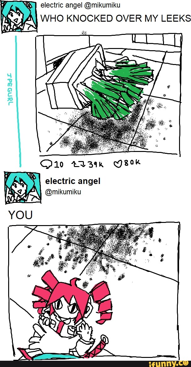 Wy] electric angel @mikumiku I WHO KNOCKED OVER MY LEEKS weak electric ...