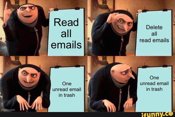 Unread email unread email in trash in trash - iFunny