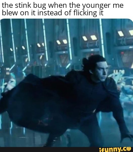 The stink bug when the younger me blew on it instead of flicking it ...