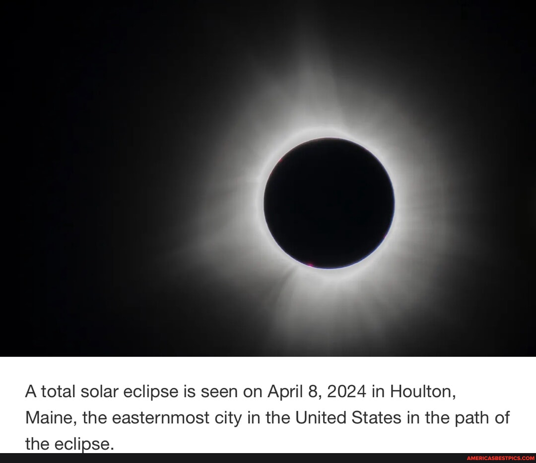 A total solar eclipse is seen on April 8, 2024 in Houlton, Maine, the ...