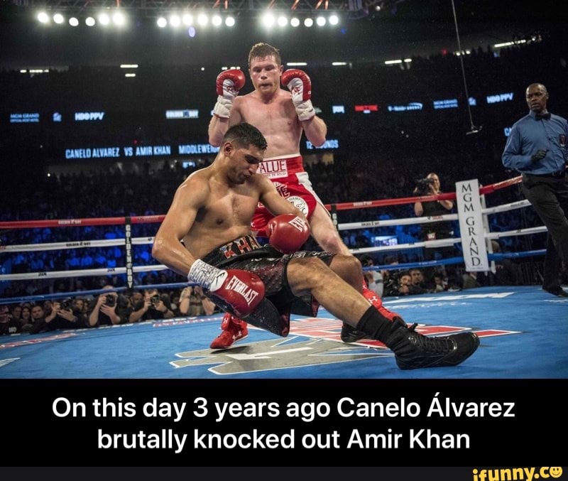 On this day 3 years ago Canelo Alvarez brutally knocked out Amir Khan ...