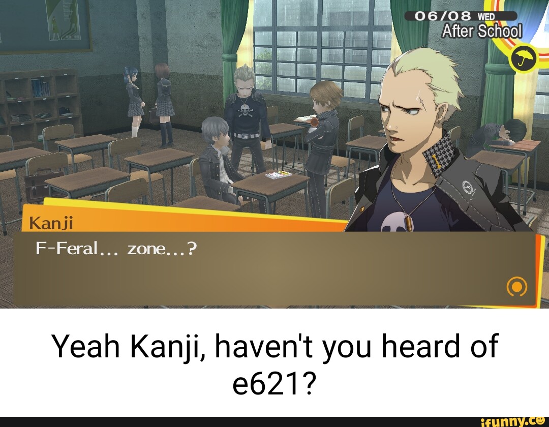 F-Feral... zone...? Yeah Kanji, haven't you heard of e621? - iFunny