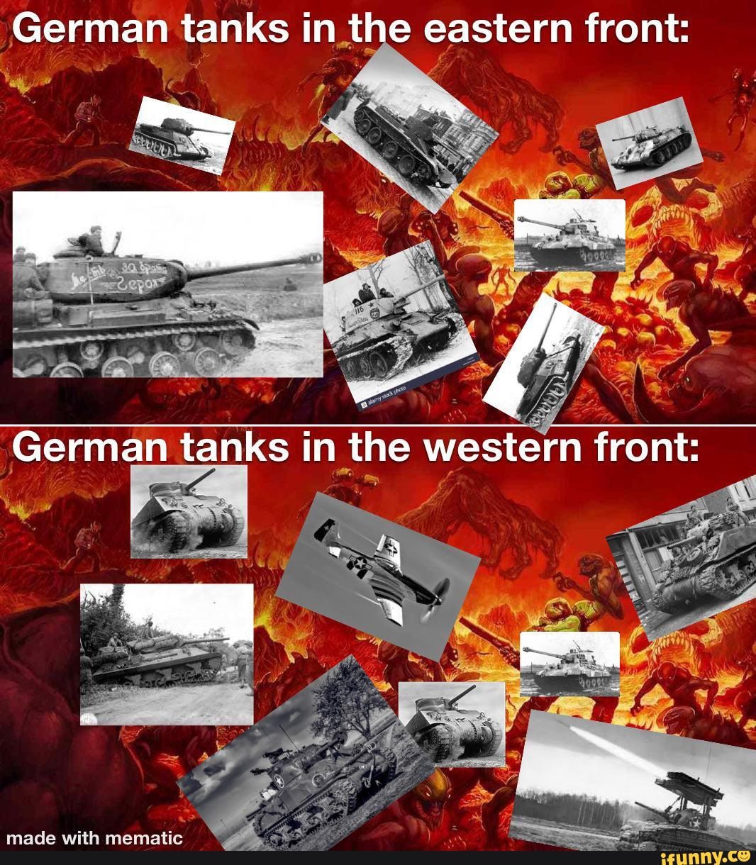 German tanks in the eastern front: German tanks in the western front ...