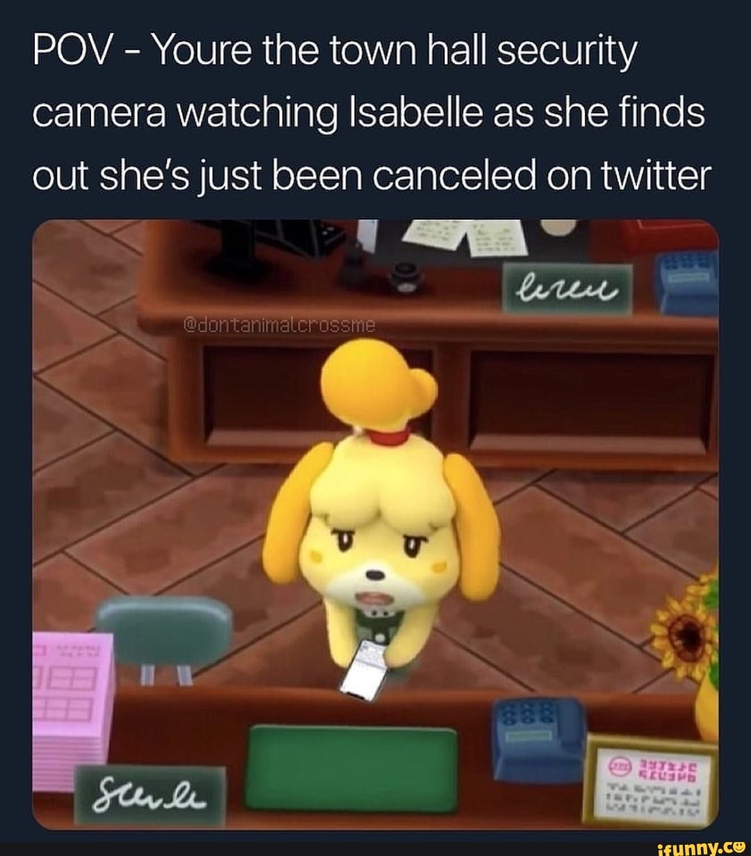 POV - Youre the town hall security camera watching Isabelle as she ...