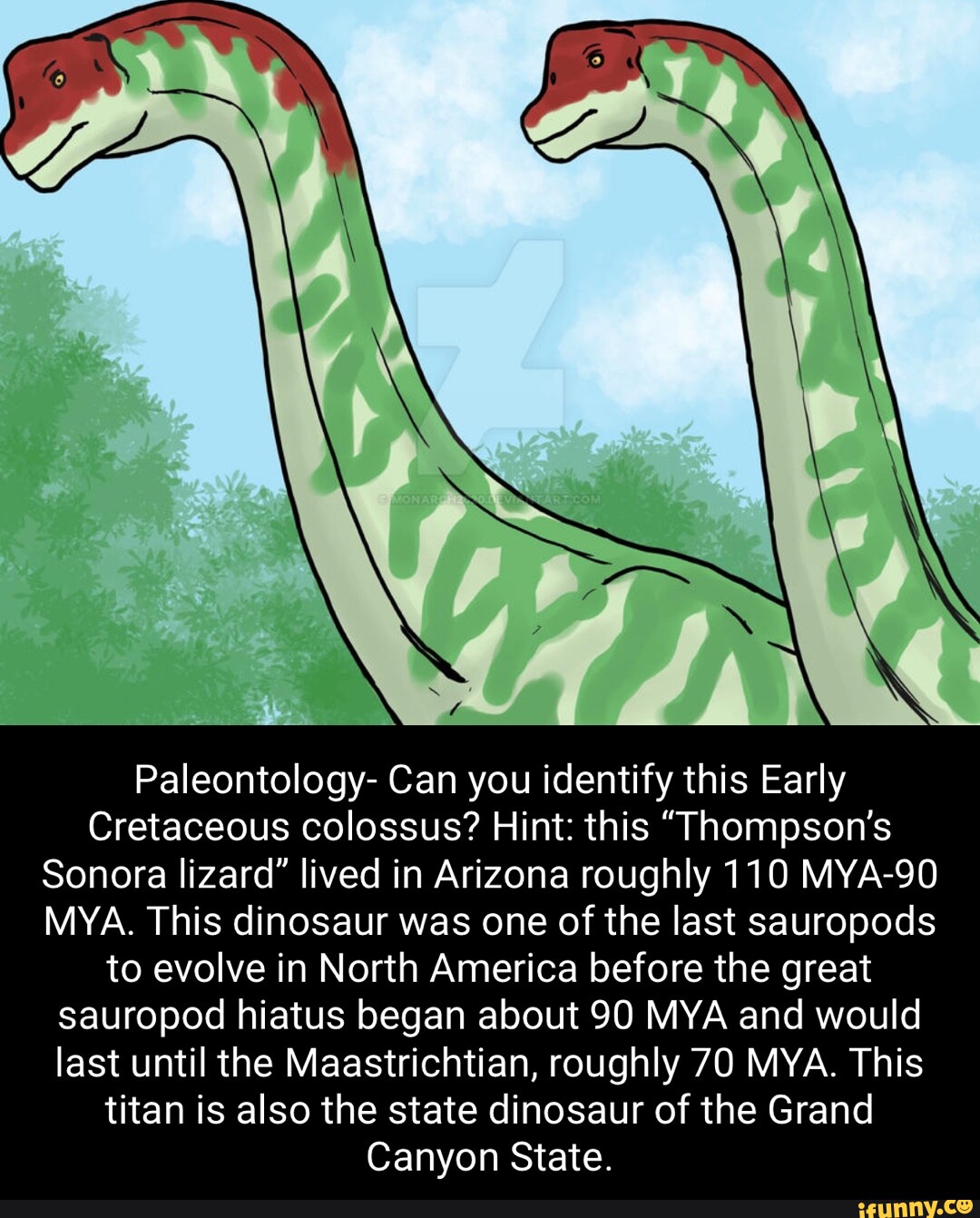 Paleontology- Can you identify this Early Cretaceous colossus? Hint ...