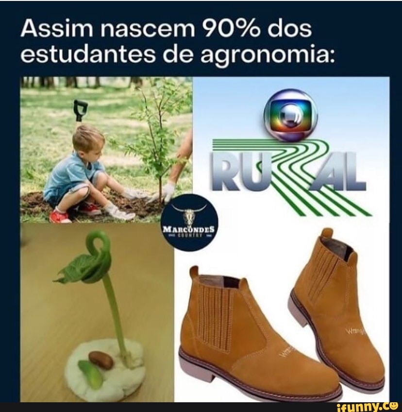 Assim nascem 90% dos estudantes de agronomia: - iFunny