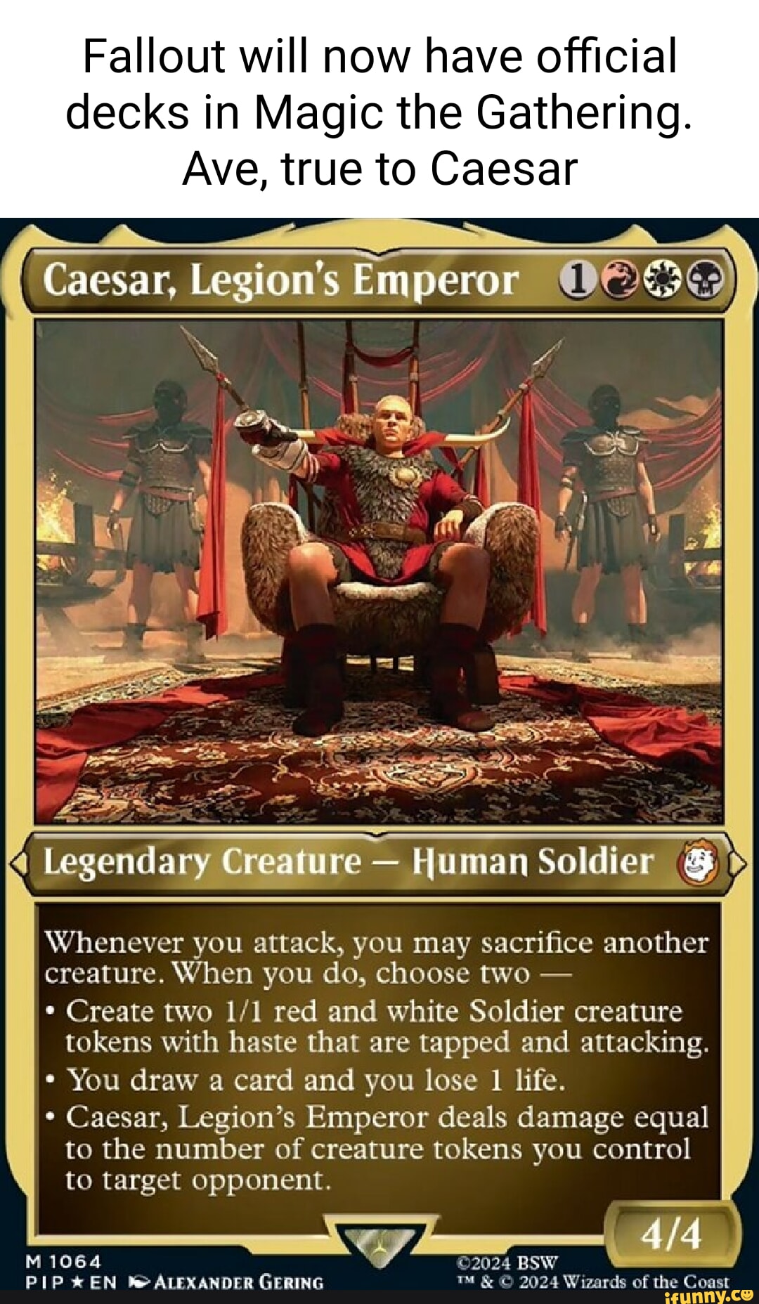 Fallout will now have official decks in Magic the Gathering. Ave, true ...