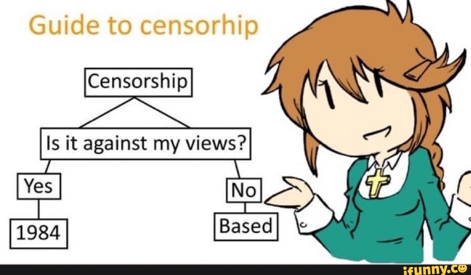 Guide to censorhip Censorship Is it against my views? Based - iFunny